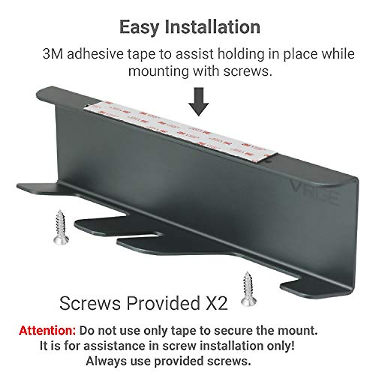 VRGE VR Stand Under Desk Storage Display Hook Organizer - Premium Metal - for Meta Oculus Rift S Quest 2, HTC Vive Pro, Sony Playstation PS5 VR2, Valve Index, Vive Cosmos and Mixed Reality Headsets