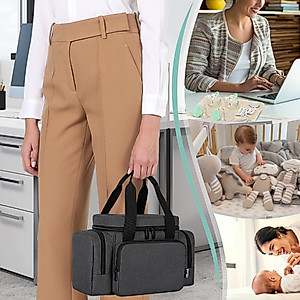 BAFASO Insulated Wearable Breast Pump Bag (with a Waterproof Pad) Compatible with Momcozy S12 Pro, Momcozy M5 and Elvie, Wearable Breast Pump Carrying Case, Black