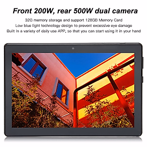 Luqeeg 8 inch HD Tablet - Android 10 Octa Core Tablet, Dual SIM, 3G Network, 3GB & 32GB, 128GB Expandable, WiFi, GPS, Bluetooth, 4000mAh Fast Charging Battery(Black)