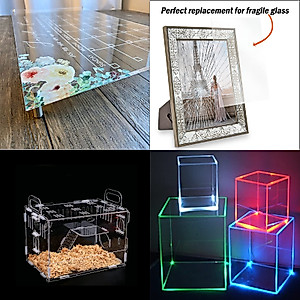 3 Pack Acrylic Sheet Plexiglass 12" x 16" x 1/8" Thick, Clear Cast 3mm 12x16 Plexi Glass Panel Use for Craft Projects, Picture Frames, Laser Engraving Sign Blanks or Cutting to Display Sizes.