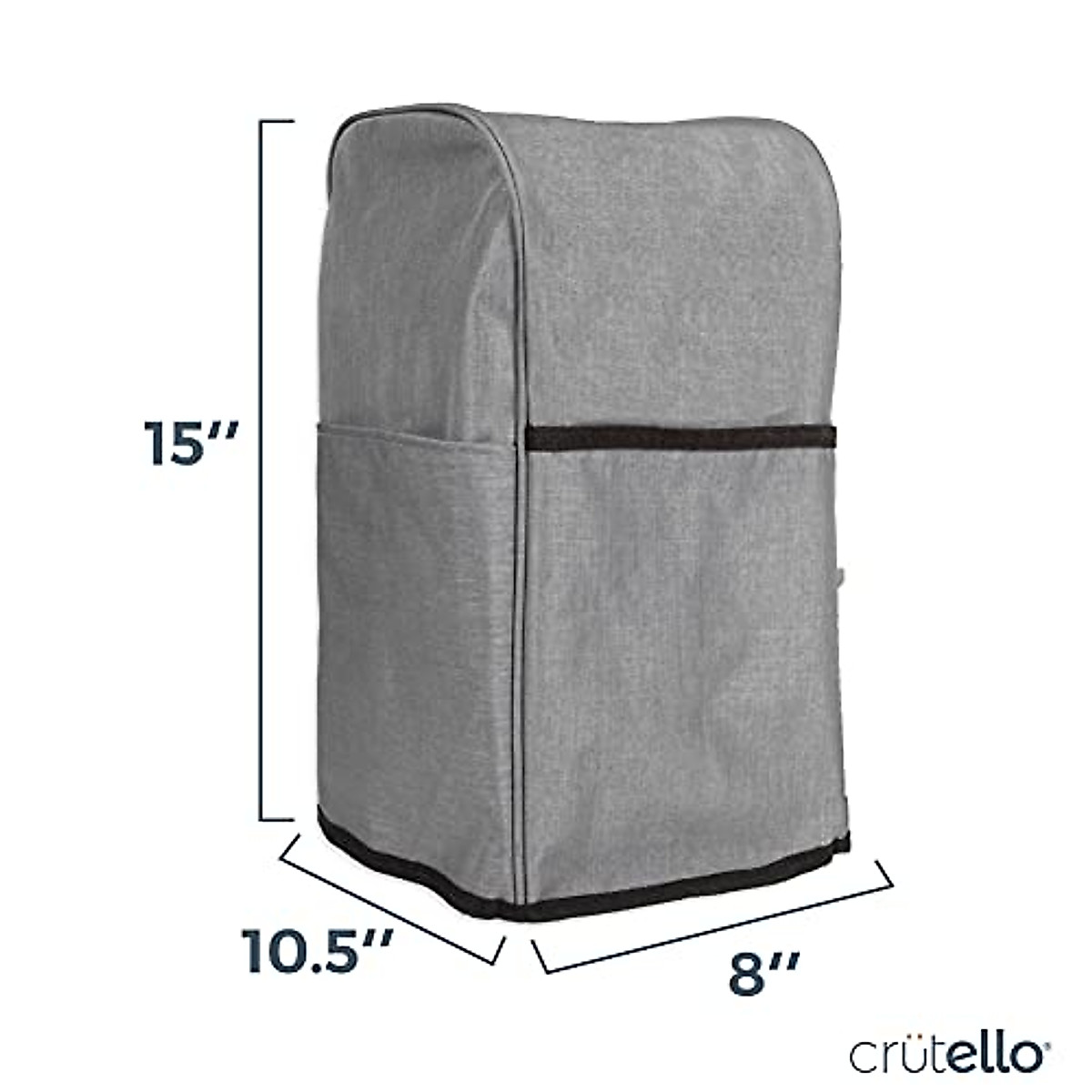 Crutello Food Processor Cover with Storage Pockets for Large Custom 11-14 Cup Processor
