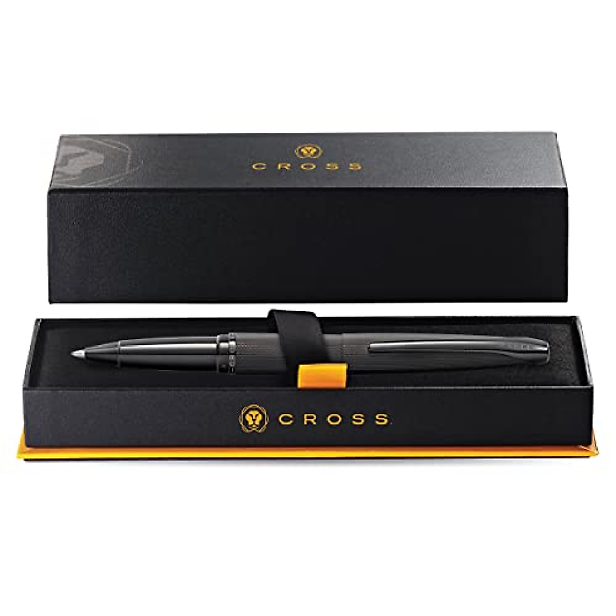 Cross ATX Brushed Metallic Refillable Gel Ink Rollerball Pen, Medium Rollerball, Includes Premium Gift Box - Brushed Black