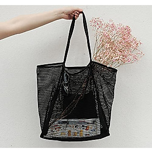 Mesh Beach Tote Womens Shoulder Handbag