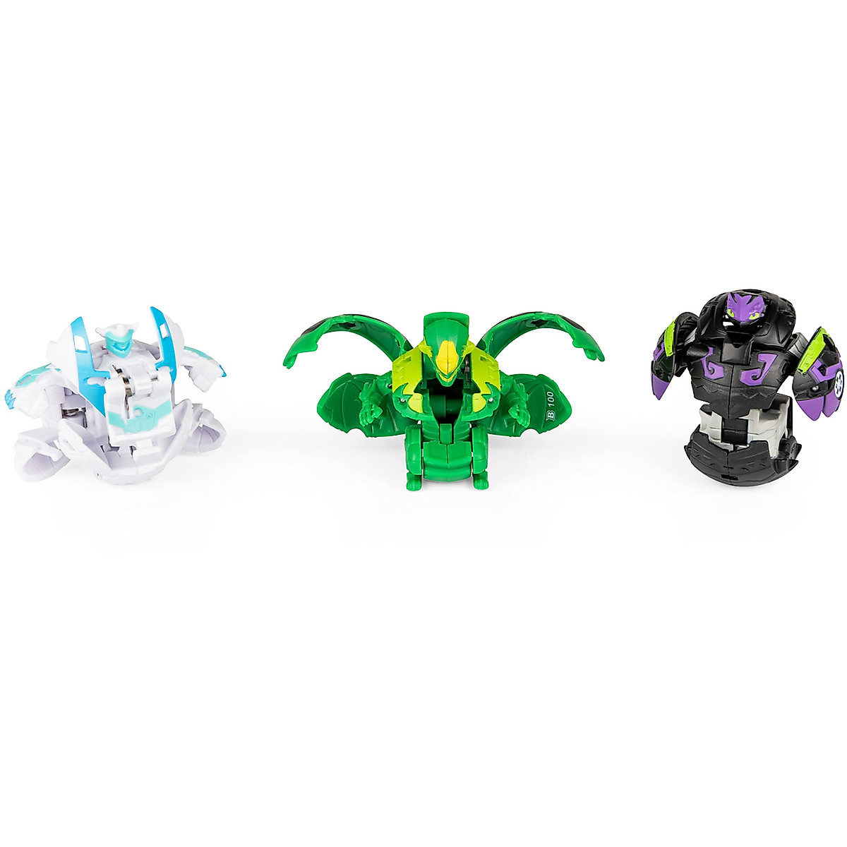 Bakugan Geogan Brawler 5-Pack, Exclusive Hyenix and Insectra Geogan and 3 Collectible Action Figures