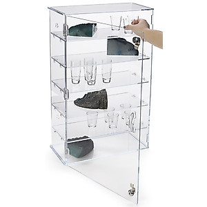 Displays2go, Glass Retail Display Case for Countertop, Acrylic Construction – Clear (TTAC247)