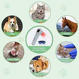 GOVW Laser Therapy for Dogs, 4x808nm+16x650nm, Cold Laser Therapy Device for Dogs Professional, Veterinary Laser Therapy Machine, Cold Laser Therapy Device for Horses, Laser Treatment for Animals