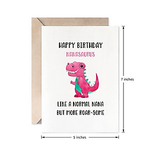 MAGJUCHE Dinosaur Card For Awesome Nana, Funny Nana Birthday Card, Happy Birthday Nanasaurus