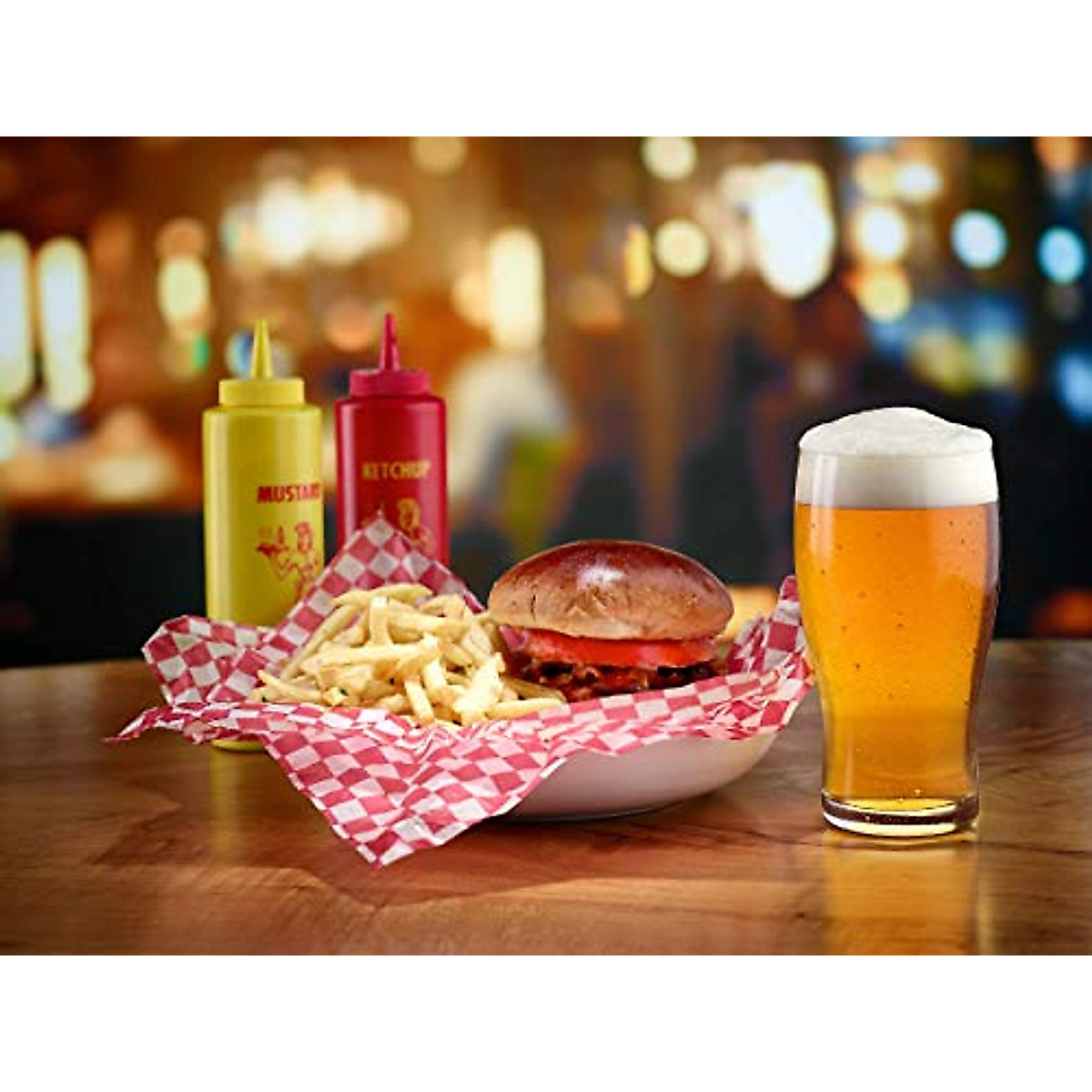 Burns Glass Large Beer Glasses Set of 4, 20 Oz Classic British Craft Beer Glass - 100% Safe Lead-Free Glass, Durable Father Pilsner Beer Drinking Glass Cups Pub Glassware Great Dad Gifts