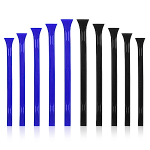 Grevosea 10 Pieces Plastic Scraper Tool, Lottery Ticket Scratcher Tool Carbon Fiber Multi-purpose Scraper Non-scratch Cleaning Tool for Tight Spaces Crevices Stickers Labels Oil Stains Food Dirt