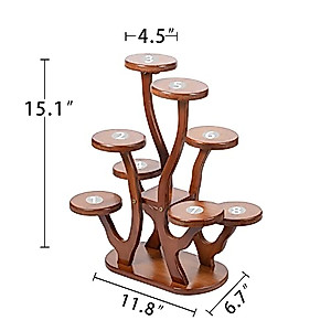 Bamboo 8 Pottred Plant Stand Rack Plant Stand Indoor 4-Tier wrought iron Plant Stand Green Indoor Plant Stand Use Office Home Decor By Plant Stand Indoor bamboo plant stands for indoor plants multiple