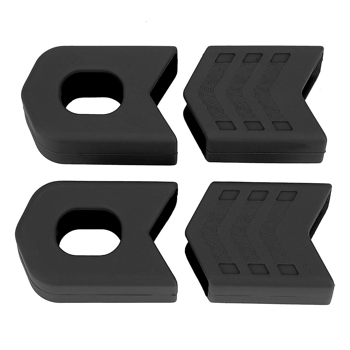 1 Piar Crank Cover Silicone Crank Sleeve Arm Protector for Most Mountain Road Bikes(Black)