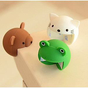 MXY Safety Anti-Collision Edge Corner Guard Protector Soft Silicone Thickening Collision Angle Table Desk Cover Pad Pack of 2 Units Brown Bears