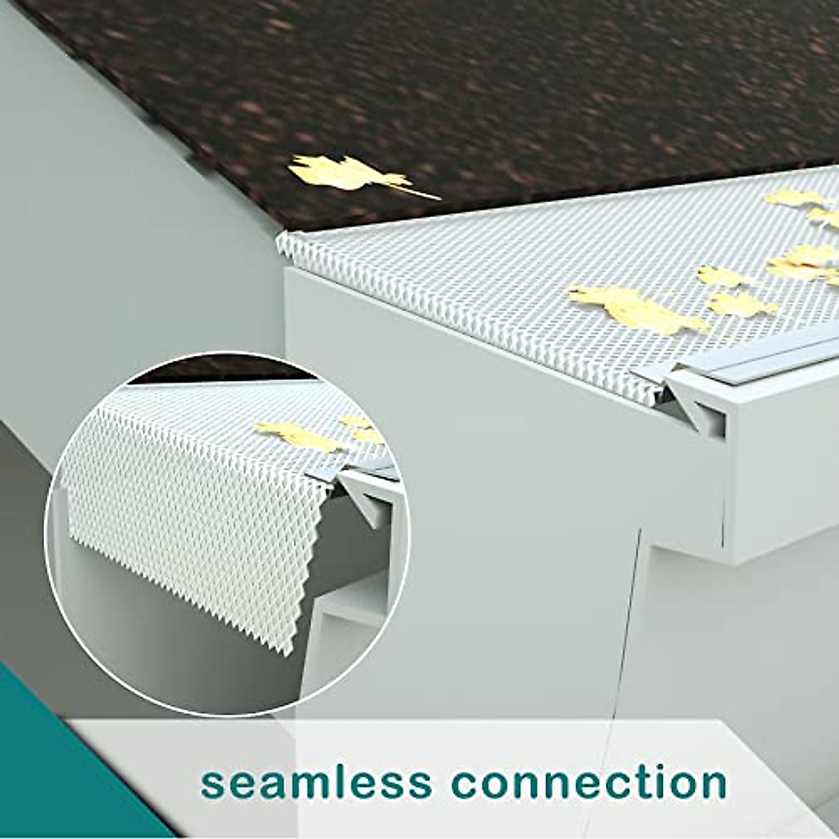 Daisypower 23ft Gutter Guards,5 Inch Stainless Steel DIY Leaf Protection,Micro-Mesh Gutter Cover System fits Any roof or Gutter Type,Anti-Leaf,Prevents Roof Clogged Downspouts