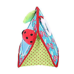 ViaGasaFamido Baby Mirror, Colorful Cute Baby Essential Developmental Safety Mirror Stroller Pedant Tool Children Early Educational Tool