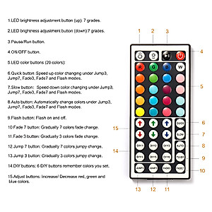 dalattin 100ft Led Lights for Bedroom Led Strip Lights Color Changing Lights with 44 Keys Remote,2 Rolls of 50ft