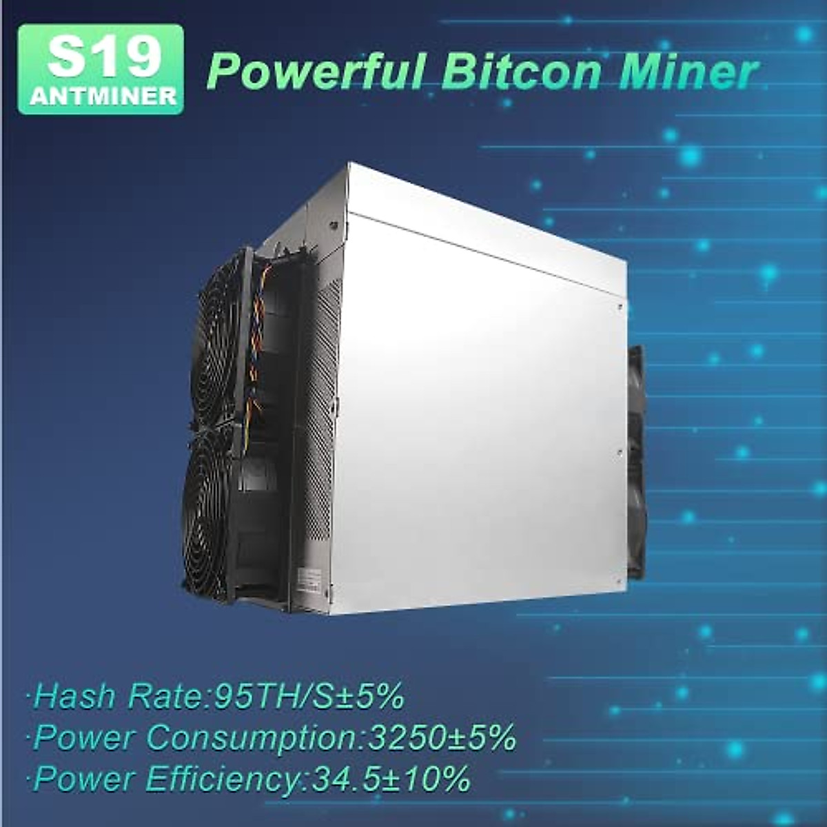 Antminer S19 95TH/S Bitcoin Miner BTC Mining Machine Include PSU Power Supply - New