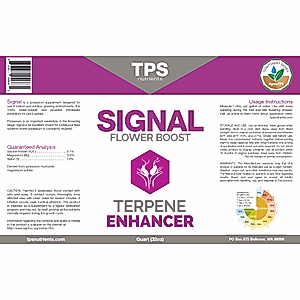 Signal Terpene Enhancer Plant Nutrient and Supplement, Flower Hardener and Increases Flavor by TPS Nutrients, 1 Quart (32 oz)