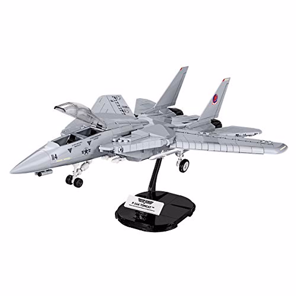 COBI Top Gun F-14A Tomcat Fighter Plane - 1:48 Scale 754 Piece Building Set with Maverick and Goose Figures