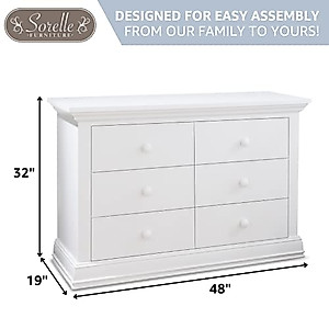 Sorelle Paxton Double Dresser White