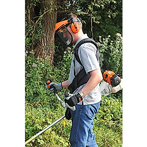 GUARDLEAD Safety Face Shield with Hearing Protection Combo, Come with Mesh & Clear Visor for Grinding Woodworking
