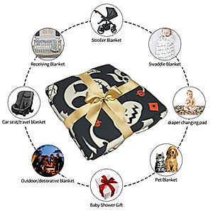 Cute Skull Swaddle Blankets boy Newborn Receiving Blankets Girl Baby Swaddle Blankets Large Swaddle Blankets Swaddling Wrap Silky Soft