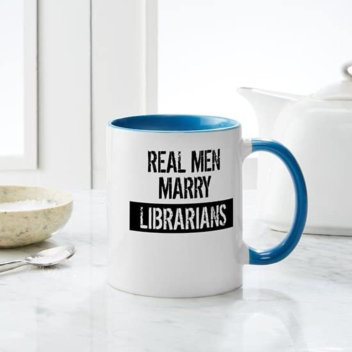 CafePress Real Men Marry Librarians Mugs Ceramic Coffee Mug, Tea Cup 11 oz