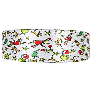 Dr. Seuss How The Grinch Stole Christmas Allover Character Design Headband For Women and Girls