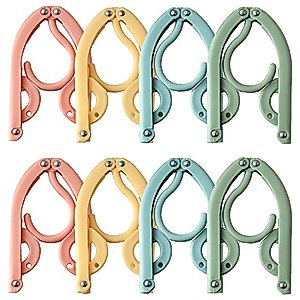 Travel Folding Clothes Rack New Environment-Friendly PP Material Good Helper for Drying Clothes in Business Hotels Used for Underwear Socks Underwear Clothes Rack (8 Packs)