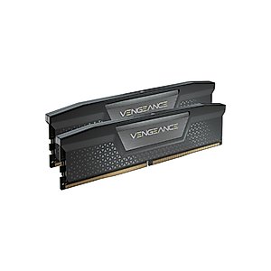 CORSAIR VENGEANCE DDR5 RAM 32GB (2x16GB) 5600MHz CL36 Intel XMP iCUE Compatible Computer Memory - Black (CMK32GX5M2B5600C36)