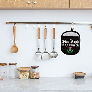 LEVLO Dragonfly Fans Gifts Dinna Fash Sassenach Pot Holders Dragonfly Lover Gifts Friend Sister Mother (Dina Fash Sassenach)