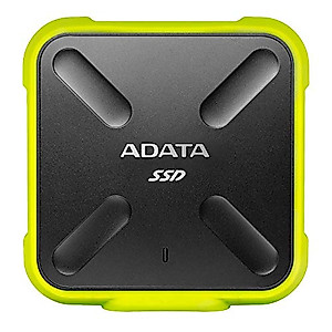 ADATA SD700 3D NAND 512GB Ruggedized Water/Dust/shock Proof External Solid State Drive Yellow (ASD700-512GU31-CYL)