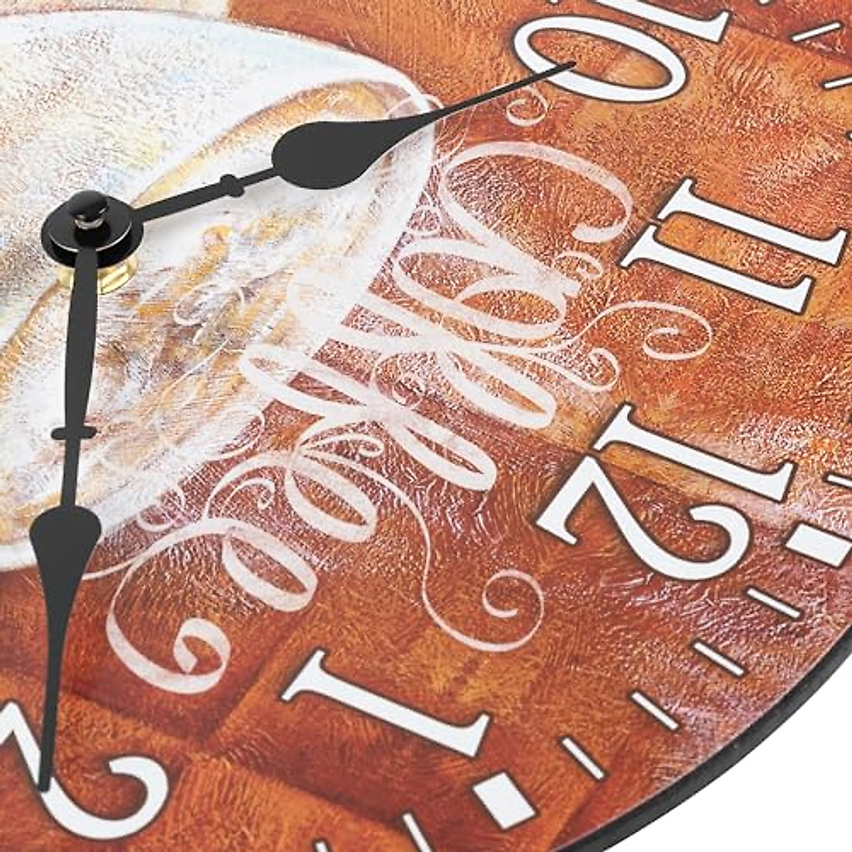 La Crosse Clock 404-2631C-INT 12-Inch Round Coffee Decorative Quartz Analog Wall Clock