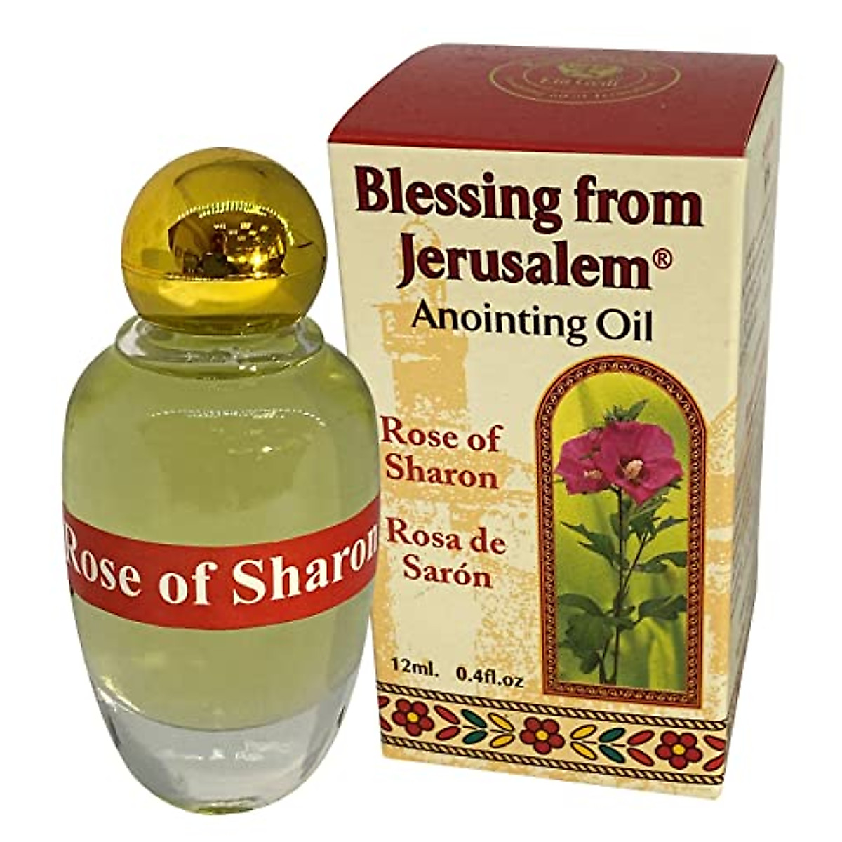 Rose of Sharon Jerusalem Anointing Oil 0.4 fl.oz(12ml)from the Land of the Bible