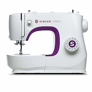 SINGER M3500 Lightweight & Portable Sewing Machine with Accessory Kit | 110 Stitch Applications, LED Light & 1-step Buttonhole | Great for Quilting, Crafts & Mending