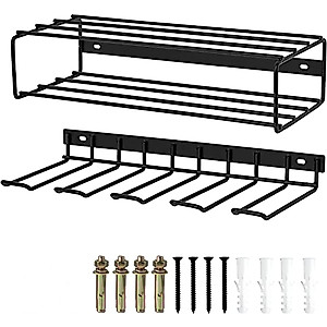 Metal Tools Storage Floating Shelf, Cordless Drill Tools Organizers Holder Wall Mounted, 3-Tier Garage Tool Storage Metal Rack with 4 Slots for Drill Holder, Gift for Men Dad