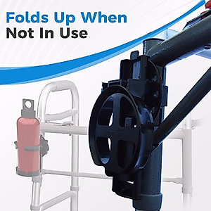 Mobility Cup Holder For Adults - Portable Drink Holder for Wheelchair - Compatible with Walker, Rollator, Transport Chair or Scooter - Easy to Install, Removable, Adjustable & Foldable Cup Carrier