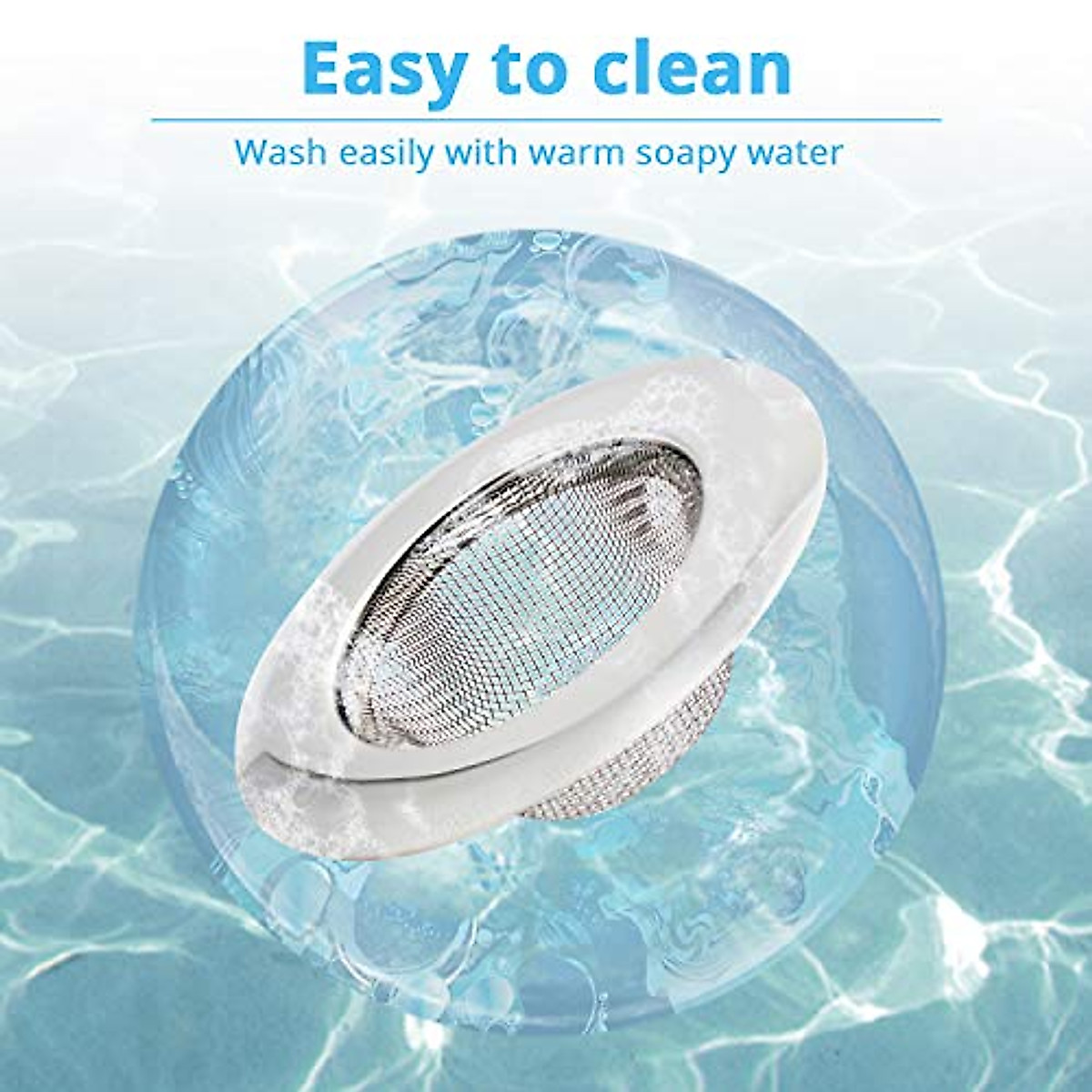 KUFUNG Sink Strainer, Basket Stainless Steel Bathroom Sink, Utility, Slop, Kitchen and Lavatory Sink Drain Strainer Hair Catcher (2.25 inch)…