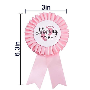 LEBERY 2pcs Daddy to Be and Mommy to Be Tinplate Badge Pin Gender Reveal Button Pins Baby Shower Button New Dad Mom Gifts for Gender Reveal Baby Shower Party Supplies