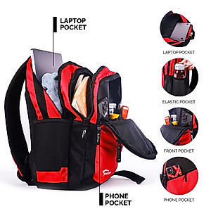 Mintra Sports Backpacks (Essential I, Haute Red)