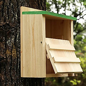 STARSWR Owl House,Owl Box for Outdoors,Screech Owl Nesting Box, Owl Bird House for Outside,Large Wooden Bird Box