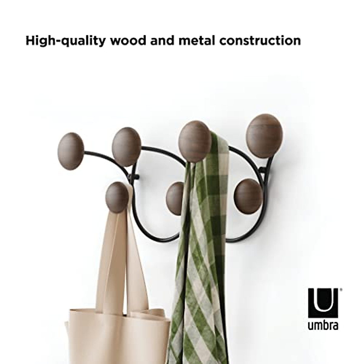 Umbra Dotsy 7 Hook Black/Walnut