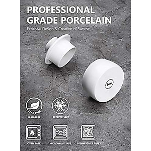 Sweese 317.101 Butter Crock Keeper with Water Line, French Butter Dish - Holds Up to 4oz East and West Coast Butter - Perfect Spreadable - Porcelain, White