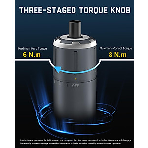 Fanttik S1 Ace 3.7V Cordless Screwdriver, Electric Screwdriver Kit with EVA Storage Bag, 3 Torque Settings, Max 6 N.m, 2000mAh Battery, LED Light, 1/4''Hex, Repair Tool for Furniture/AC/Desktop