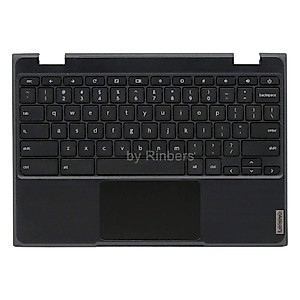 Rinbers Palmrest Upper Case with US Keyboard and Touchpad Assembly Replacement for Lenovo Chromebook 11 100e 2nd Gen AMD AST 82CD 5CB0Z21474 (NOT for 100e Gen 2 Intel Version 81MB or MTK Version 81QB)