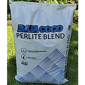 Coco Coir Perlite Blend 1.5 CU. FT. /42.5 Liter/ 40 Dry Quarts Pre Bufferd Washed Low EC Coconut Coir Organic Indoor Outdoor Garden Coco Fiber