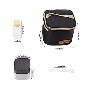 Salt and Pepper Shaker Set, Camping Spice Kit Travel Spice Kit with Storage Bag Spice Shaker Seasoning Dispenser for Camping Home/820 (Color : Black)
