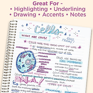 Zebra Pen 78108 Mildliner Double Ended Highlighter Set, Broad and Fine Point Tips, Assorted Ink Planner Colors, 8-Pack