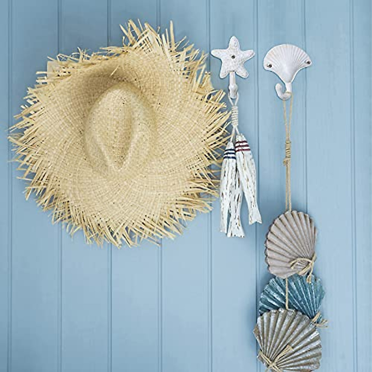 TOPBATHY 3pcs Nautical Hooks Crab sea Shell Shape Wall Hooks Coat Towel Hooks Robe Key Hat Clothes Hooks Wall Hangers Nautical Beach Coastal Wall Decorations Ornaments