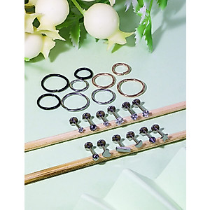 Vsnnsns 18G Threadless Push in Nose Rings for Women Men 316L Surgical Stainless Steel L Shaped Nose Studs Screw Bone Nose Rings Hoops Piercings 18 Gauge Nostril Piercing Nose Studs Jewelry 2mm CZ