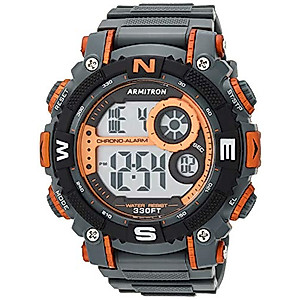 Armitron Sport Men's 40/8284ORG Sport Watch with Grey Band
